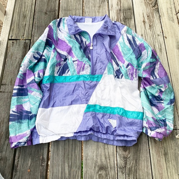 Jackets & Coats | Vintage Vaporwave 9s Windbreaker | Poshmark